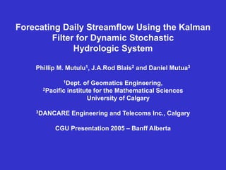 KalmanForecast | PDF