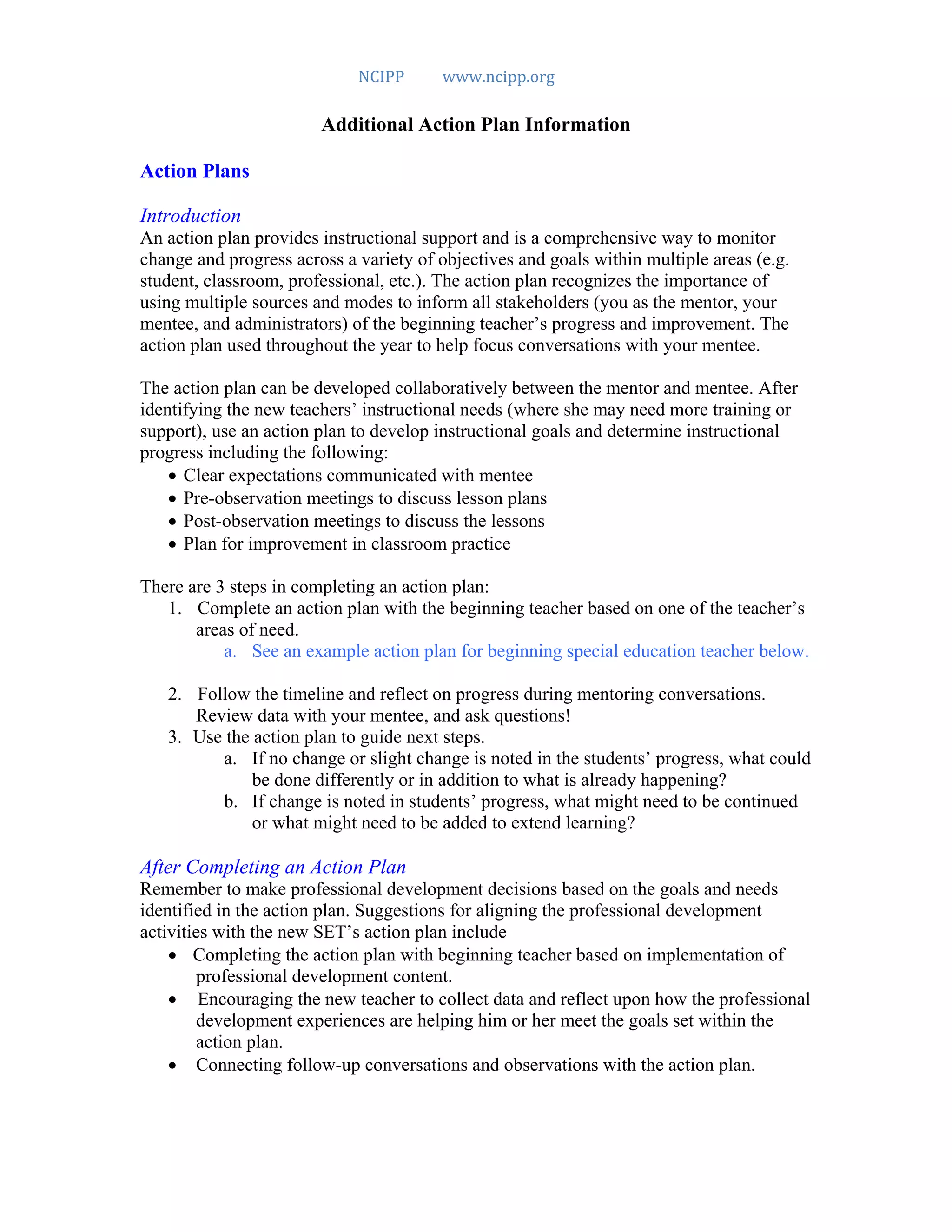 Action plan | PDF