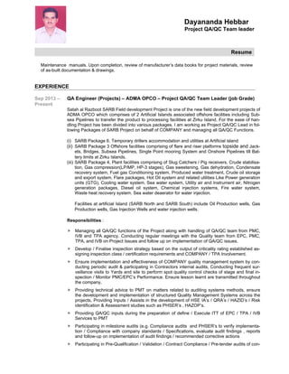 CV - Dayananda Hebbar 24-10-2016 | PDF