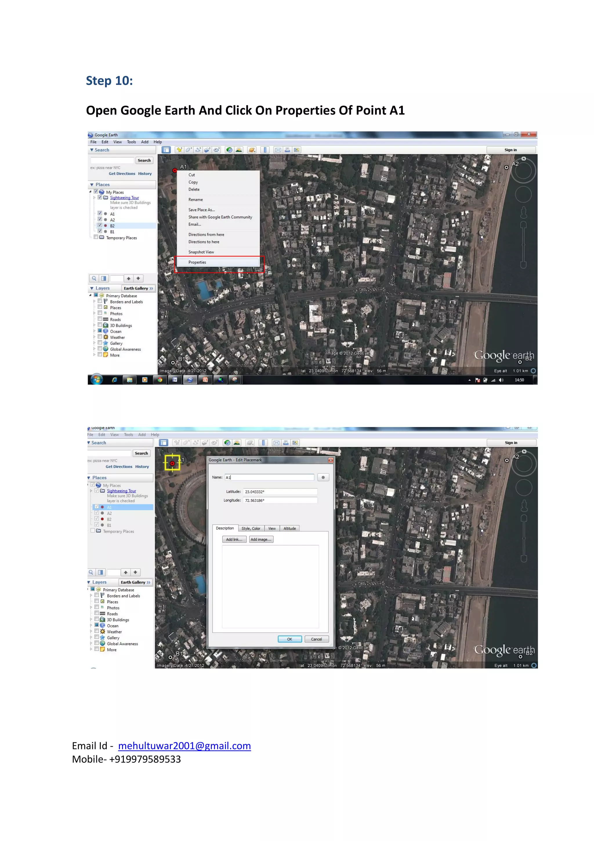 Add a google earth satellite image into arc map | PDF