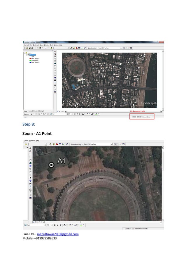 Add a google earth satellite image into arc map | PDF