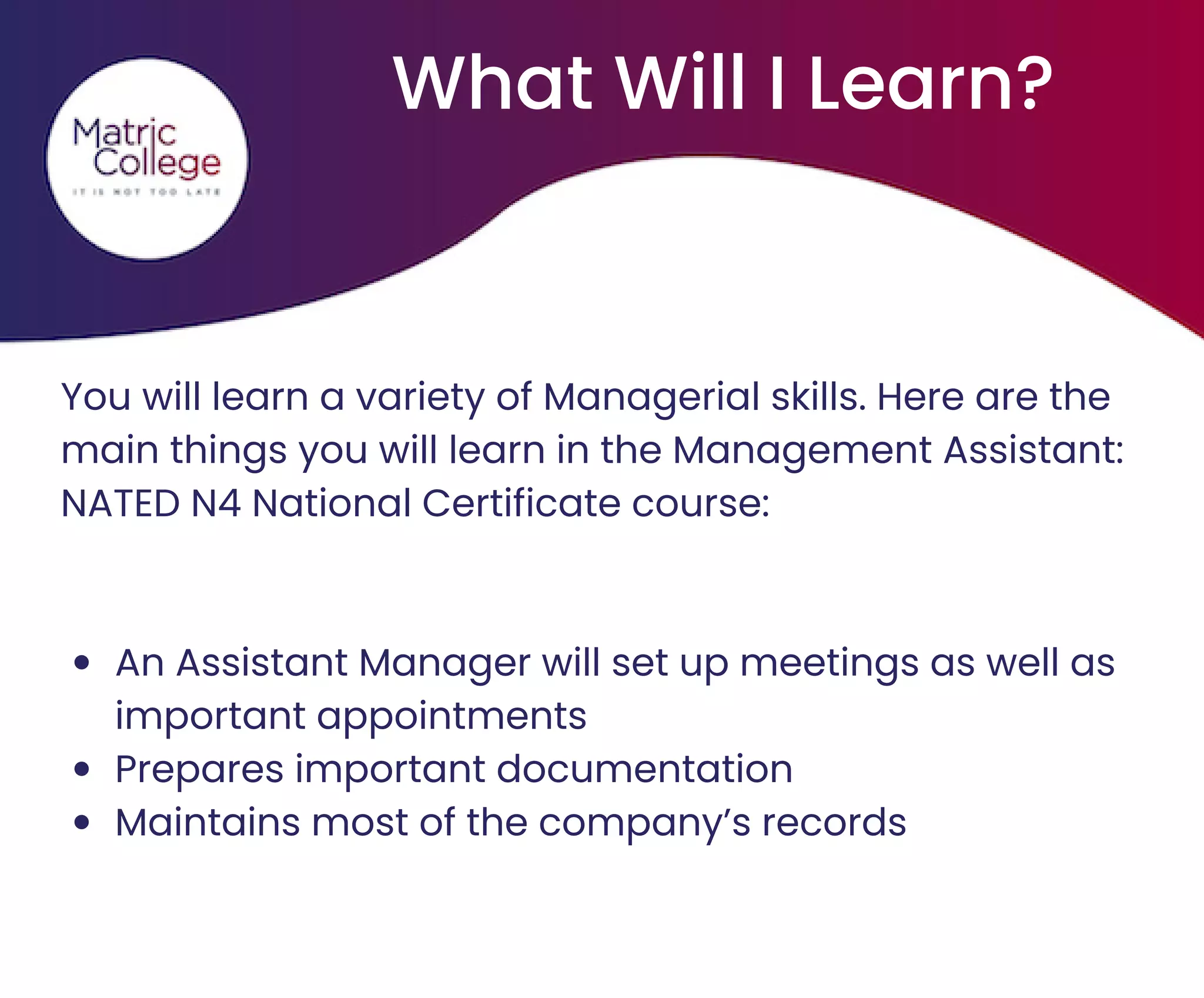 Management Assistant: NATED N4 National Certificate | PPT