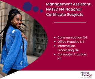 Management Assistant: NATED N4 National Certificate | PPT