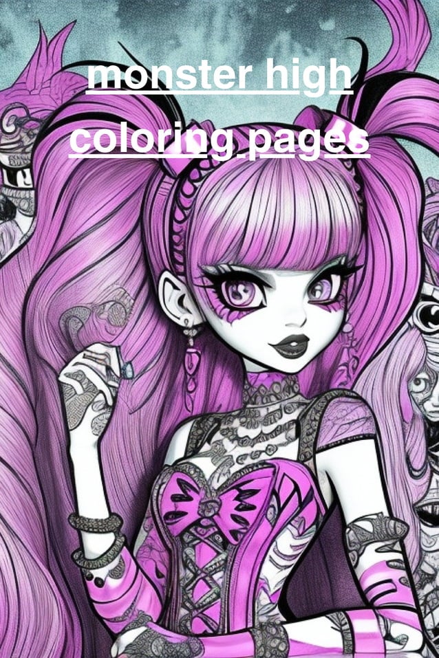 monster high coloring pages | PDF | Fantasy | Genres