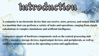 Basics Of Computer in PDF format present | PPT