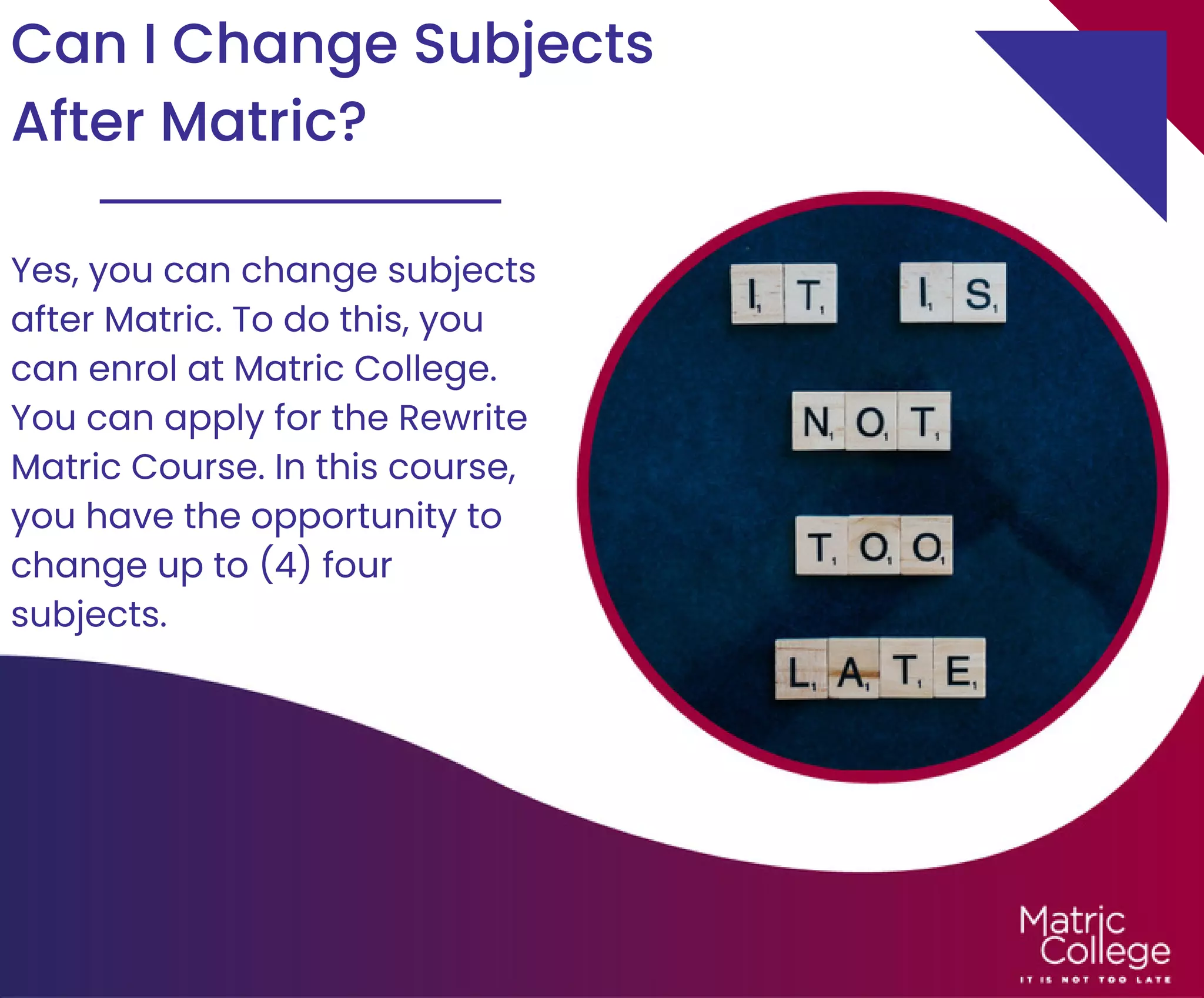 Can I Change Subjects After Matric? | PPT