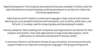 Python course in Mohali. Join now . Enhance your skill with us . | PPT