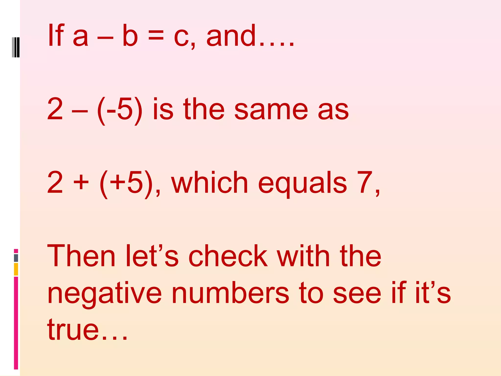 Introduction to Positive and Negative Numbers | PPT