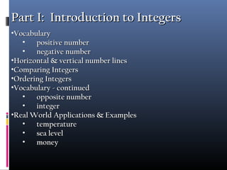Add and subtract pos and neg numbers 4 parts | PPT