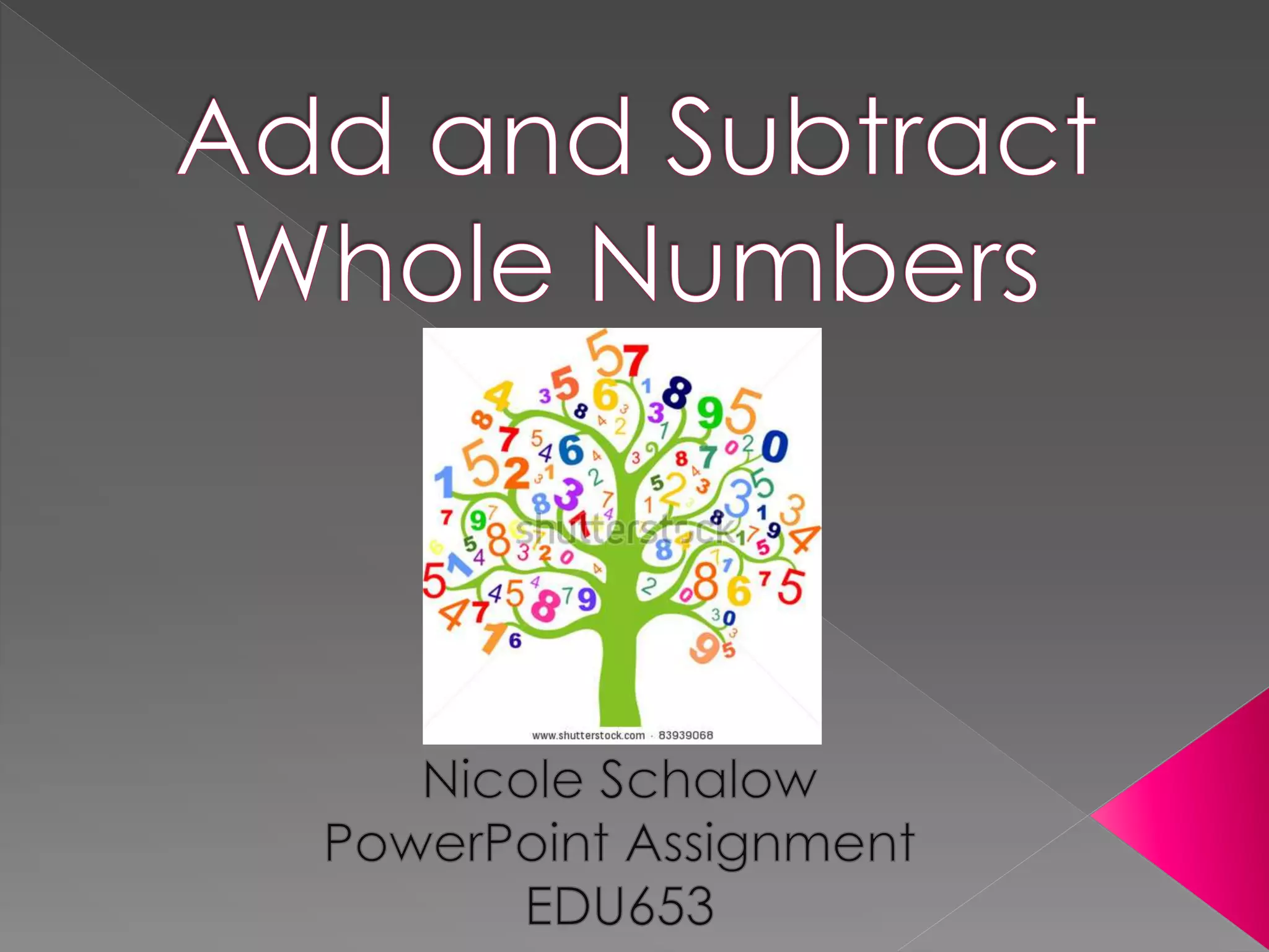 Add and subtract whole numbers power point presentation | PPTX