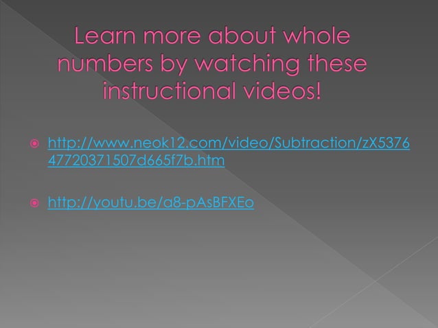 Add and subtract whole numbers power point presentation | PPTX