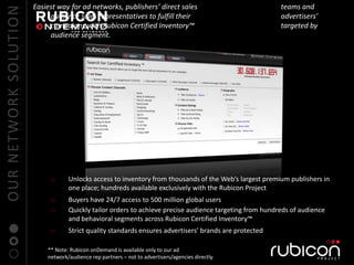 Rubicon Project Networks | PPT