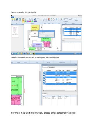 Add areas together in QuickScale | DOCX