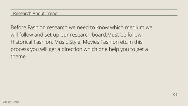 Fashion Trend Research | PPT