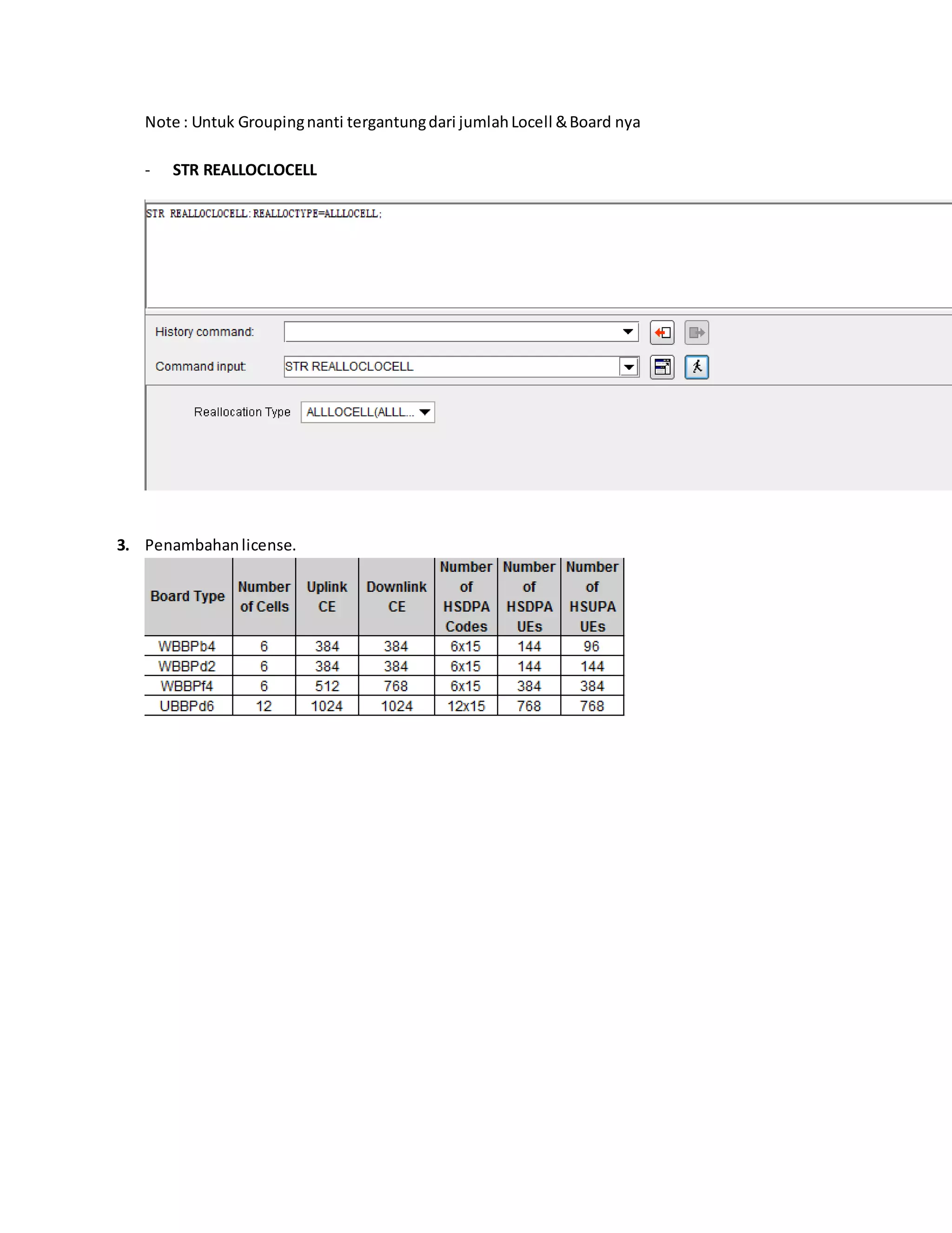 Add board nodeb huawei | DOCX