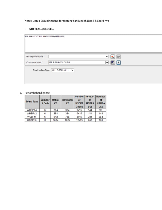 Add board nodeb huawei | DOCX