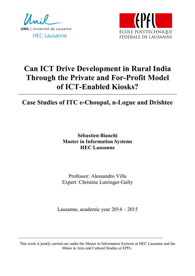 ICT for Development in Rural India | PDF