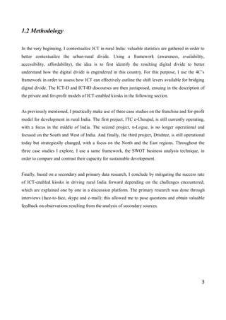 ICT for Development in Rural India | PDF