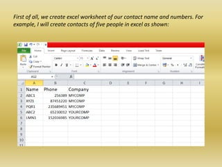 Add contacts | PPTX