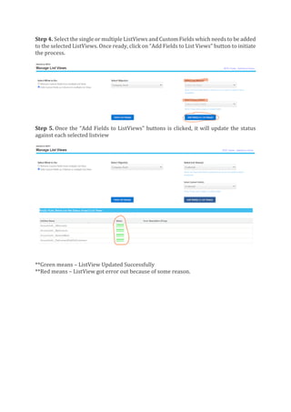 How To Add Mass Custom Fields As “Columns” In Multiple List Views | PDF