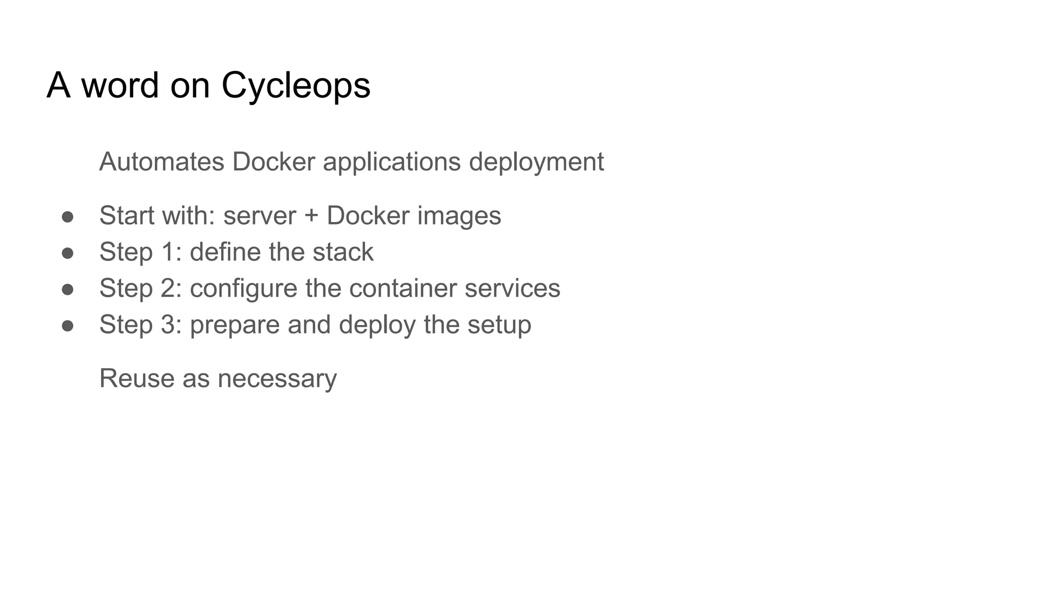 Add Cycleops to your development cycles - Docker Athens meetup.pptx