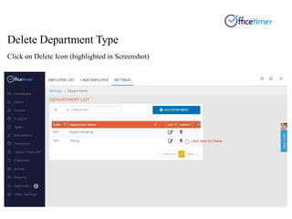 Add Departments in OfficeTimer - OfficeTimer Fully Free Time Tracking ...