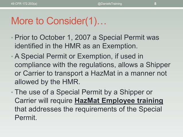 How to Describe a DOT Special Permit or Exemption on a Hazardous ...