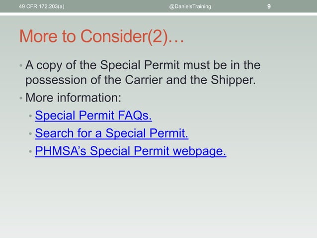 How to Describe a DOT Special Permit or Exemption on a Hazardous ...