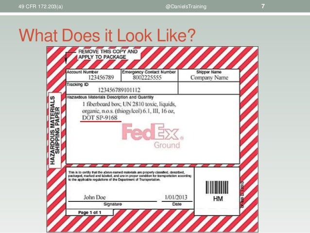 How to Describe a DOT Special Permit or Exemption on a Hazardous Mate…