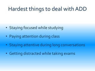 ADD Disorder | PPT