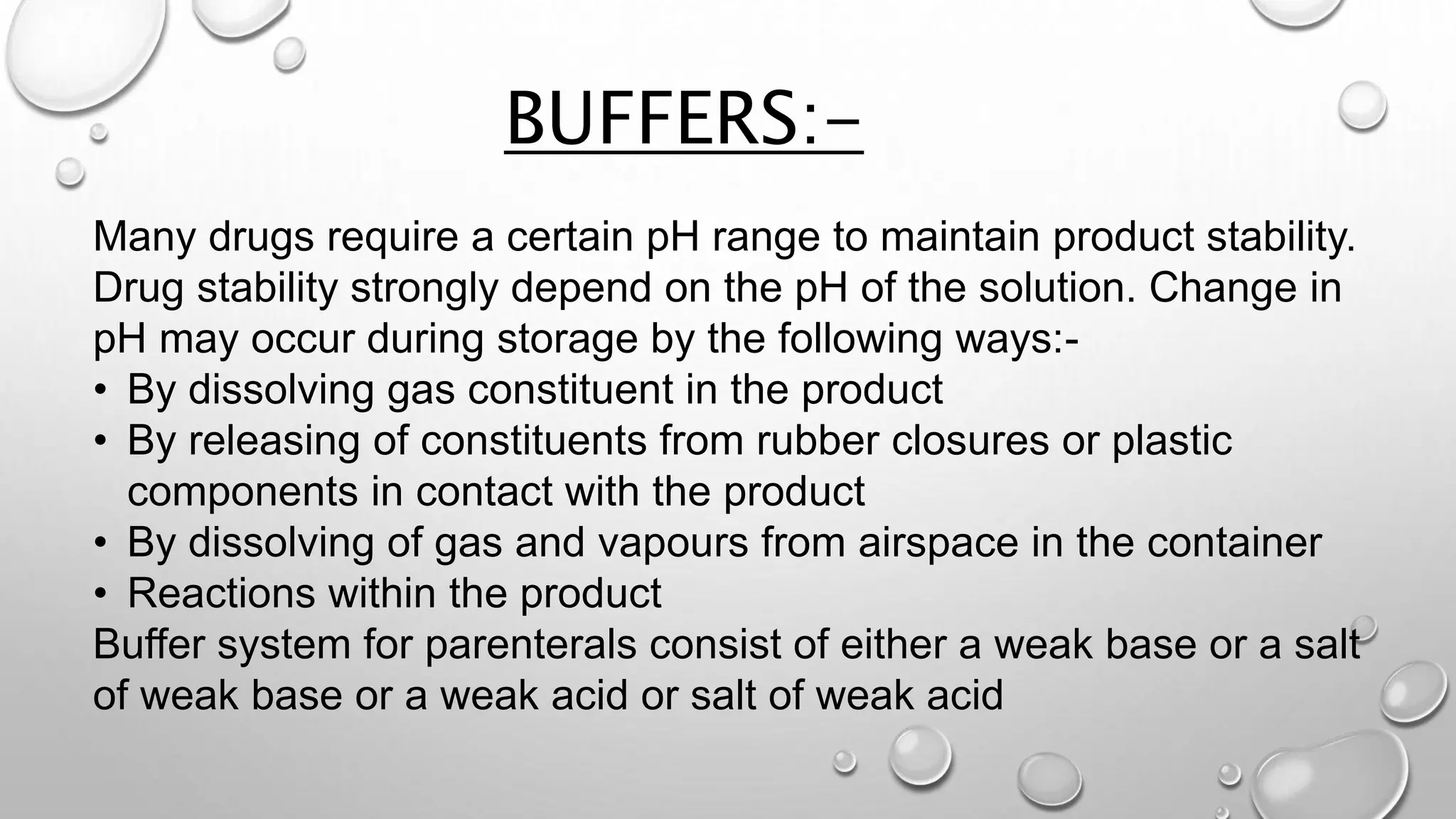 Added substances for parenterals | PPTX