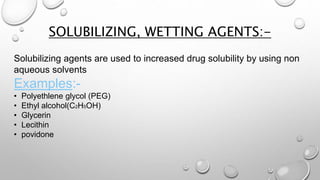 Added substances for parenterals | PPTX