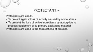 Added substances for parenterals | PPTX