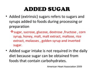 Added sugar, added health risk | PPT