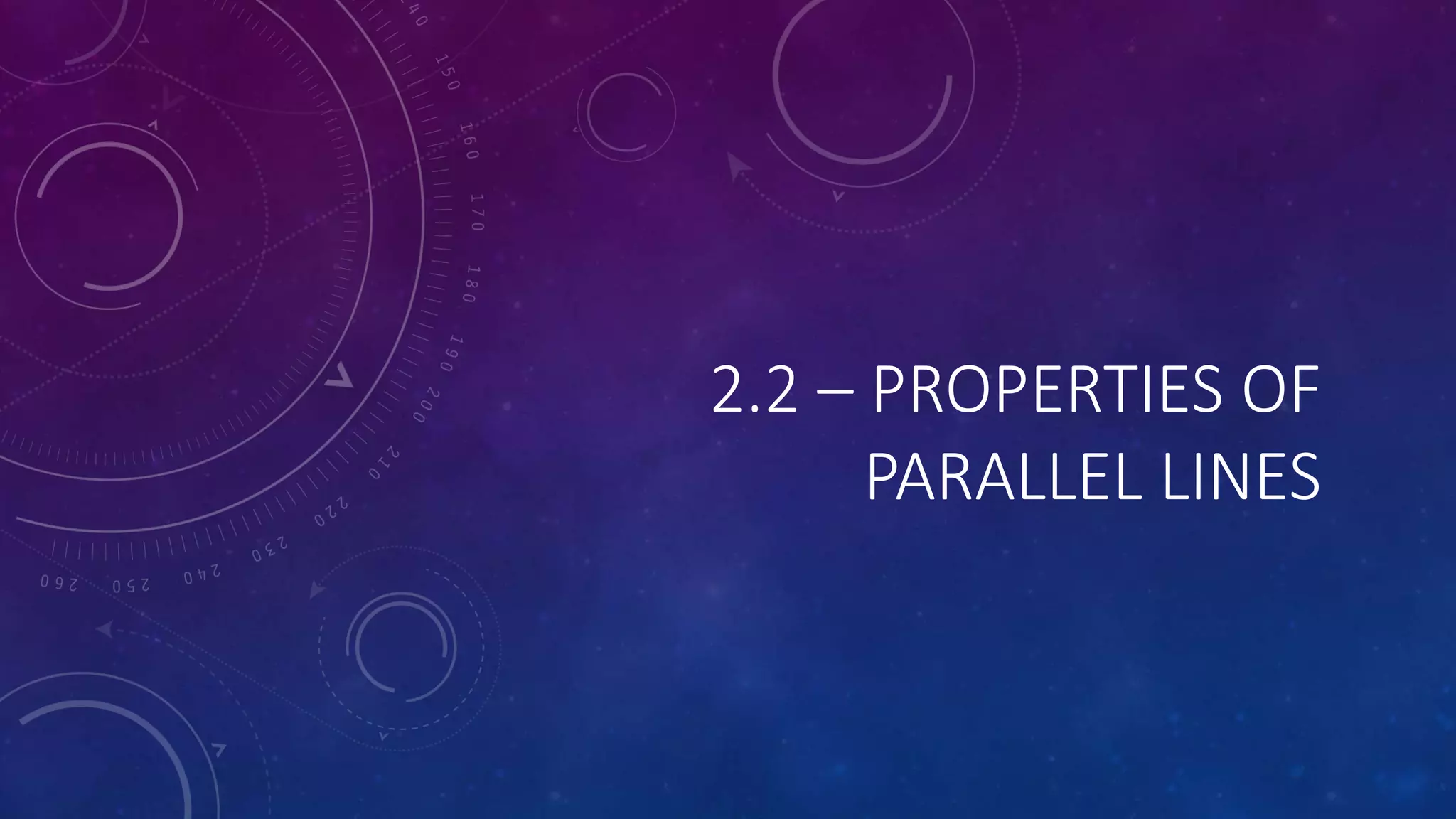 Properties of Parallel Lines | PPT