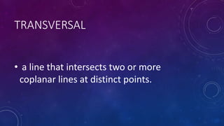 Properties of Parallel Lines | PPT