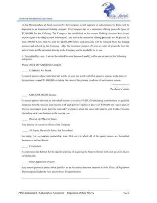 Subscription Agreement (Required) | PDF