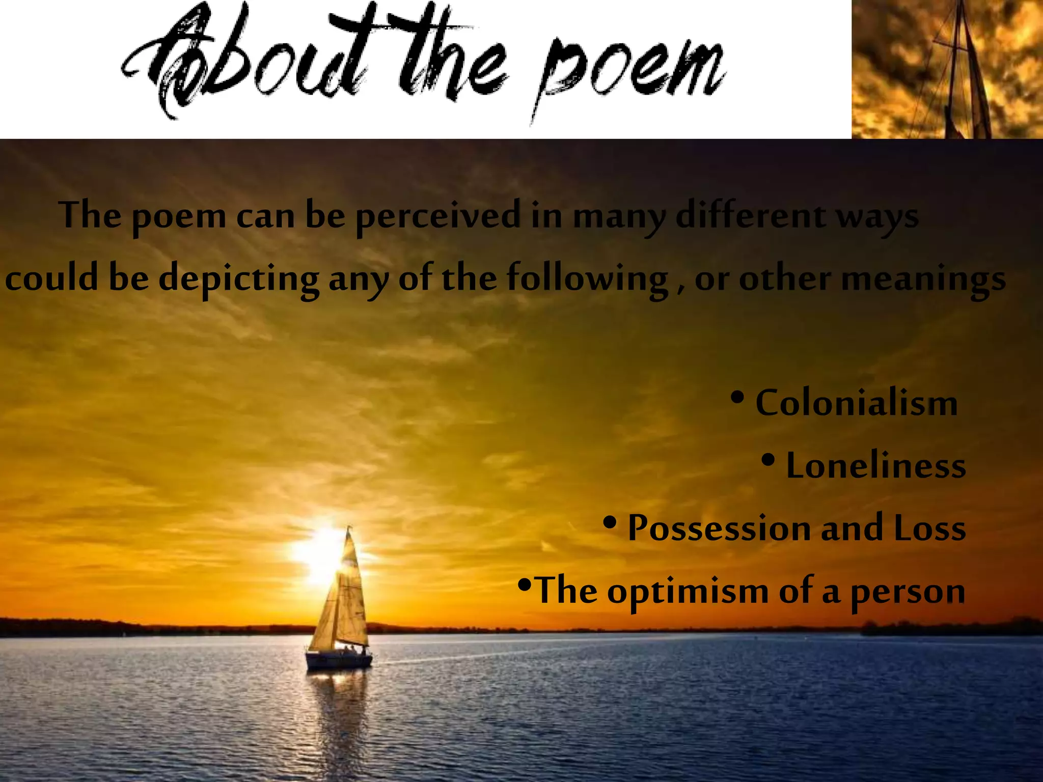 The Golden Boat - Rabindra Nath Tagore | PPT
