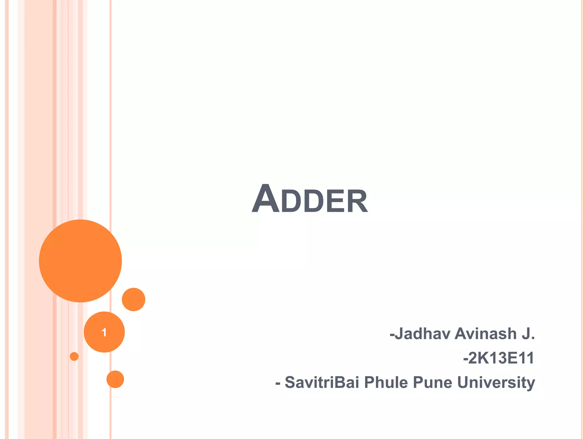 Adder ppt | PPTX