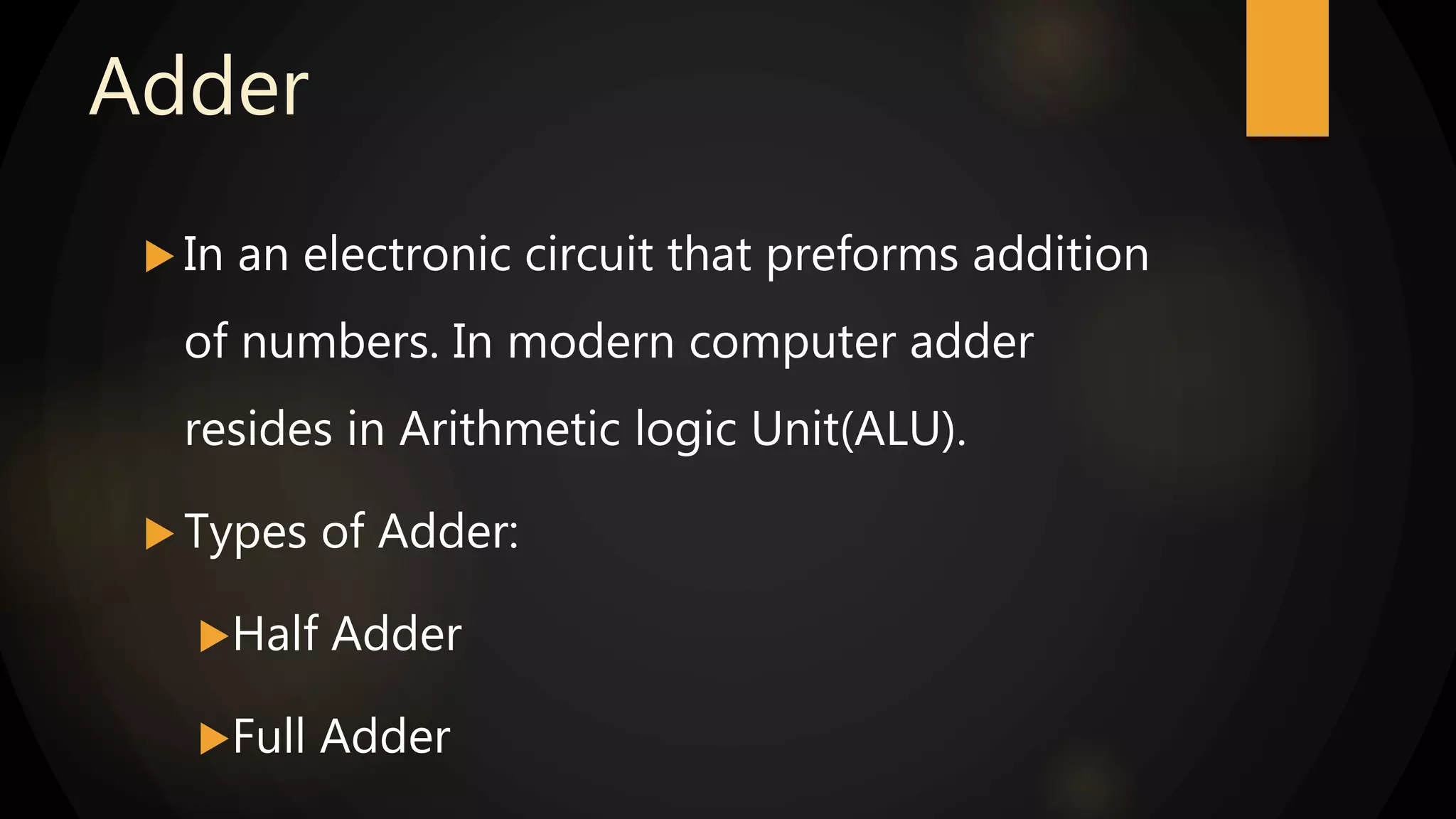 Adder Presentation | PPTX