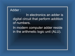 Adders | PPT