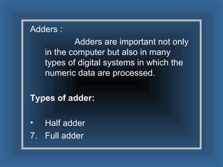Adders | PPT