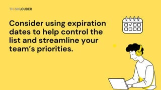 Add Expiration Dates to Your Backlog Items | PPT