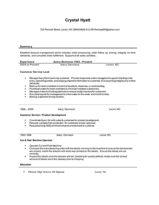 Crystal Resume 6-16-15 (1) | PDF