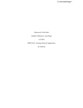 D.Felici-SkalReflection1Ch2Piaget | PDF