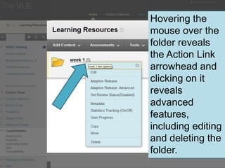 Introduction to Adding Content Folders in Blackboard Learn 9.1 | PPTX