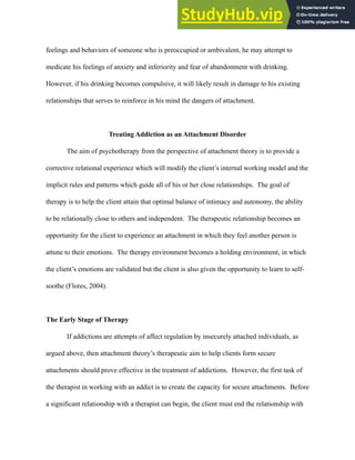 Addiction And Attachment Theory | PDF