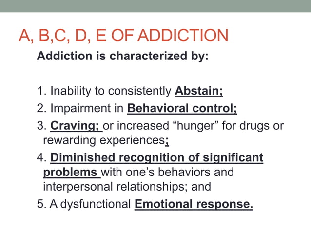 Addiction as a disease.ppt | Substance Abuse | Diseases and Conditions