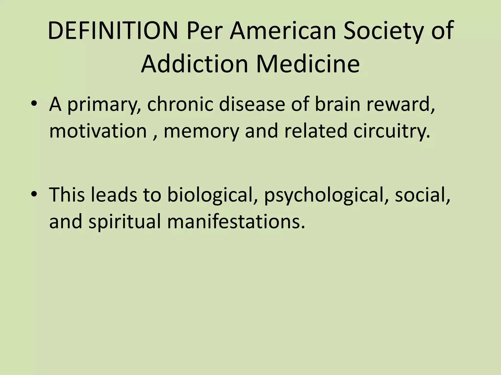 Addiction Is A Brain Disease | PPTX