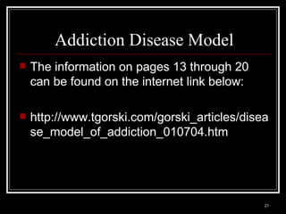 Addictiondiseasemodel 100626143625-phpapp01 | PDF